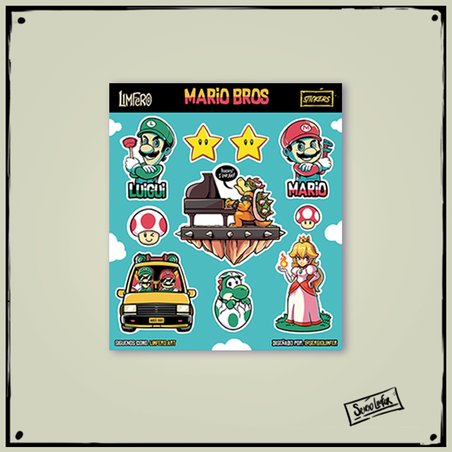 Sticker Mario brothers - Limfero
